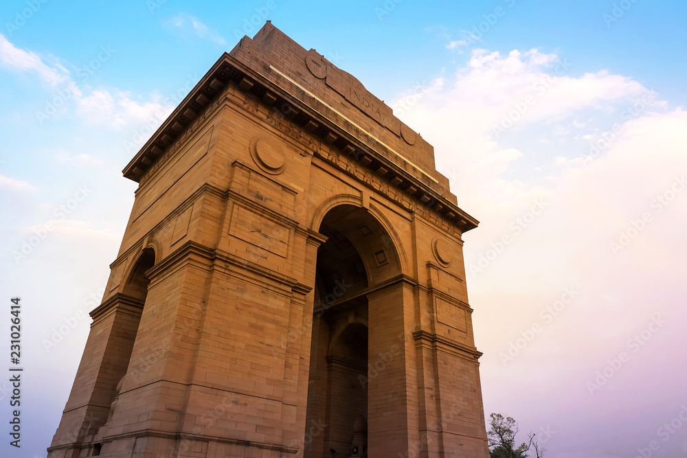 India Gate, A war memorial architecture on Rajpath road in New Delhi ...