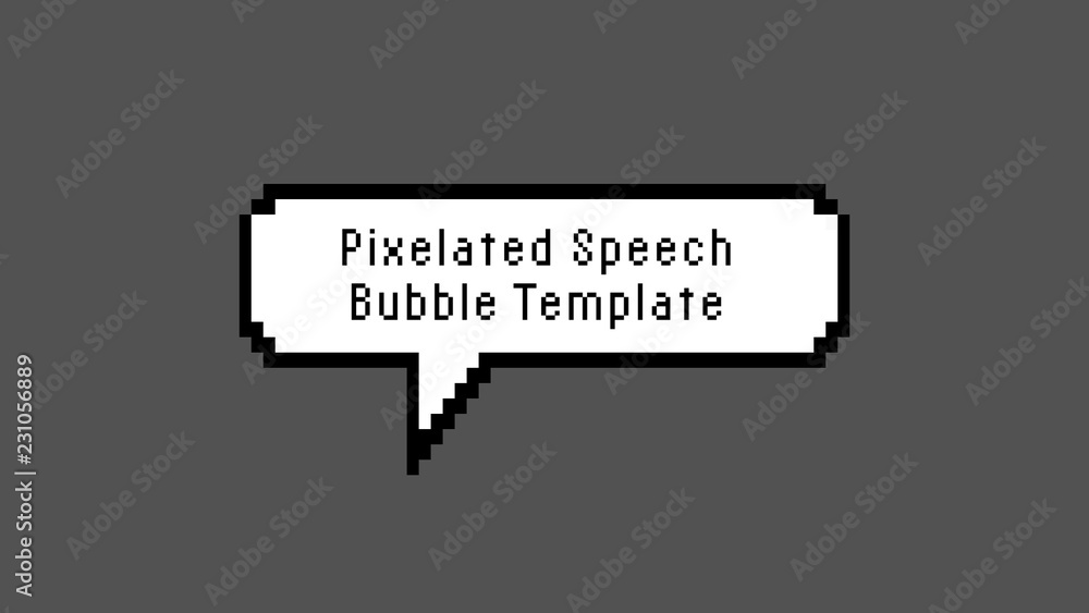 Pixelated Speech Bubbles Stock Template | Adobe Stock