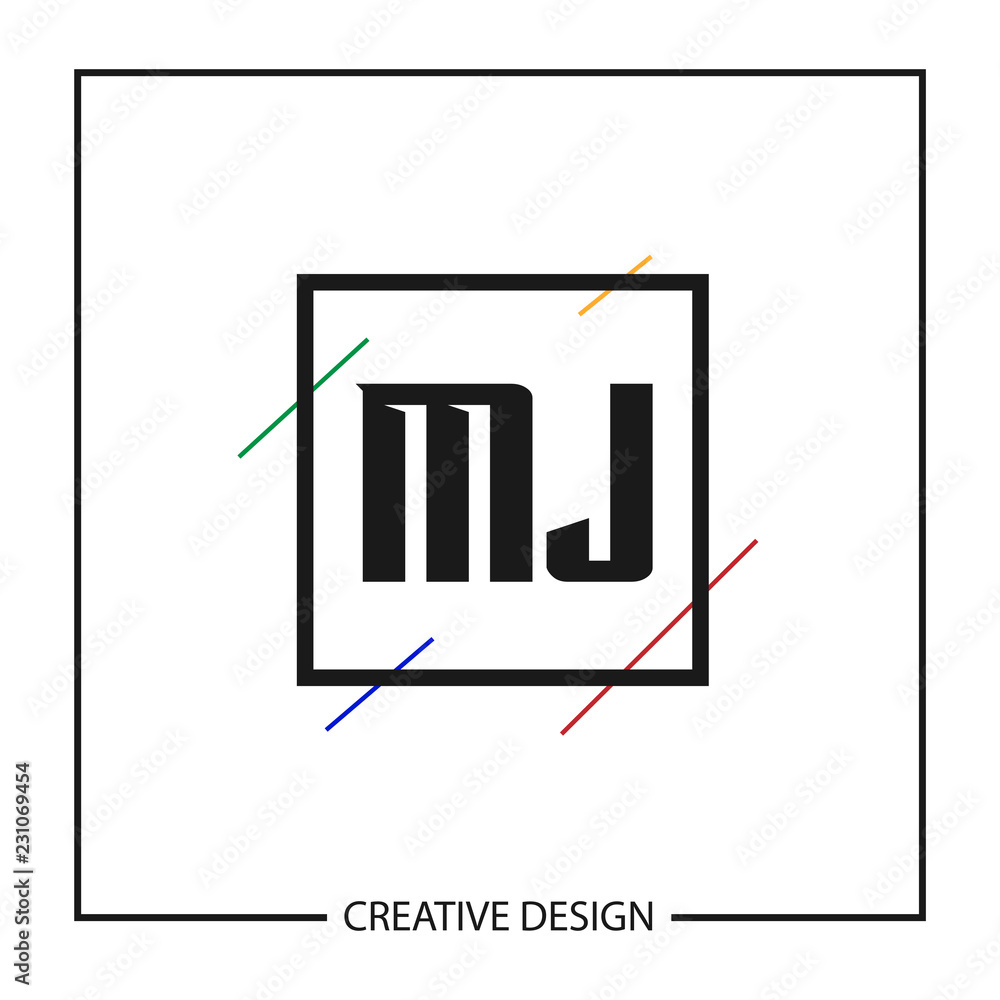 Initial Letter MJ Logo Template Design Vector Illustration Stock Vector ...