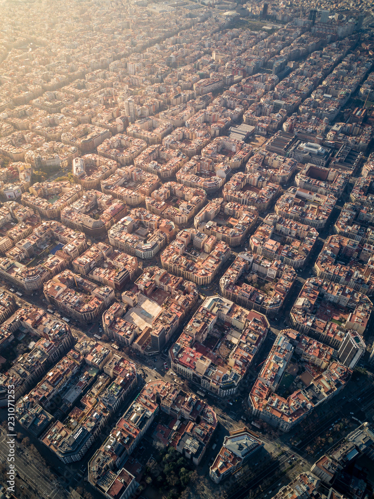 Aerial view of a neighborhood in Spain Stock Photo | Adobe Stock