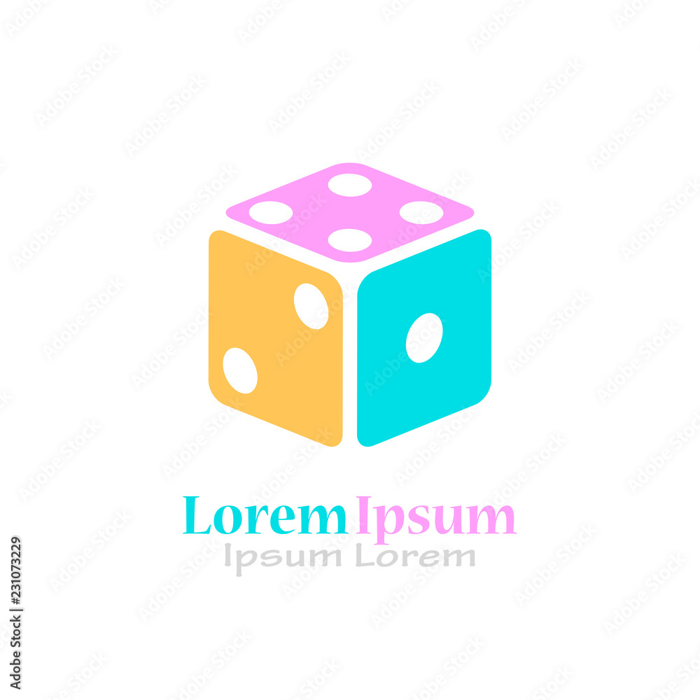 Game dice vector logo Stock Vector | Adobe Stock