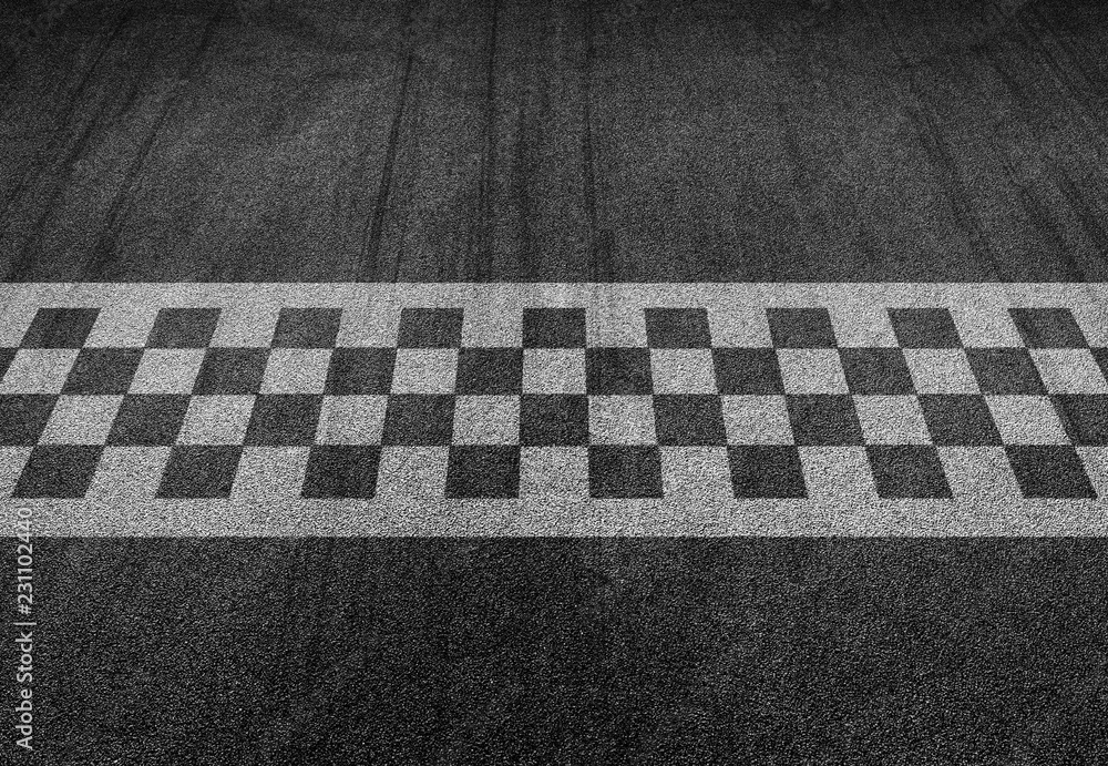 Start and finish line racing background top view Stock Photo | Adobe Stock