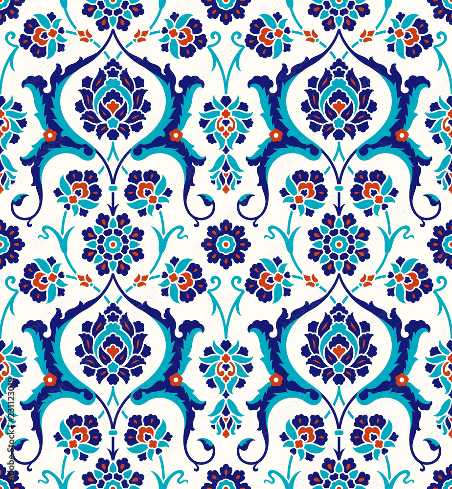 Traditional Turkish – Ottoman seamless pattern Stock Vector | Adobe Stock