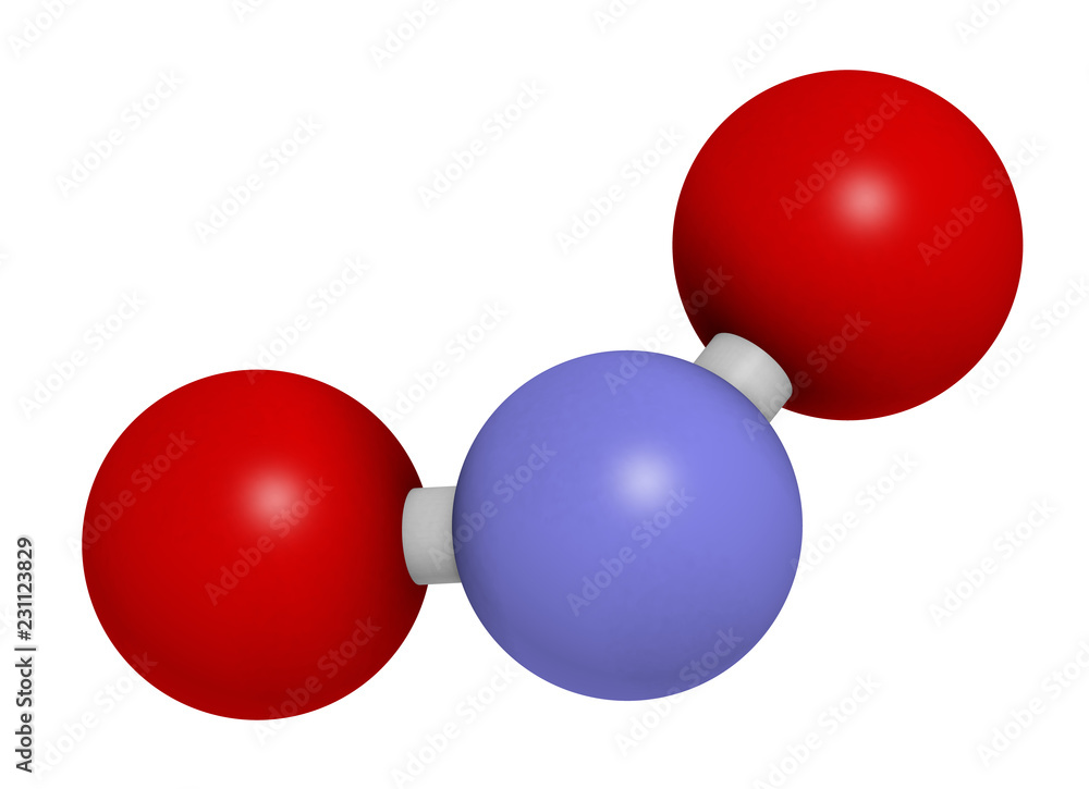Nitrite anion, chemical structure. Nitrite salts are used in the curing ...