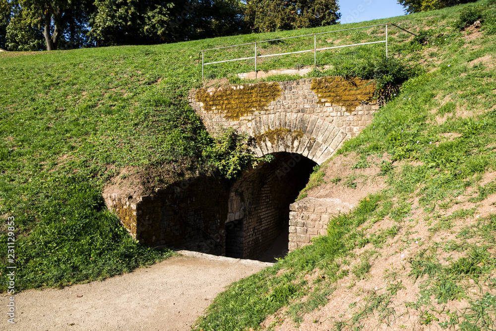 Trier, Germany. The Trier Amphitheater, a large Roman amphitheater from ...