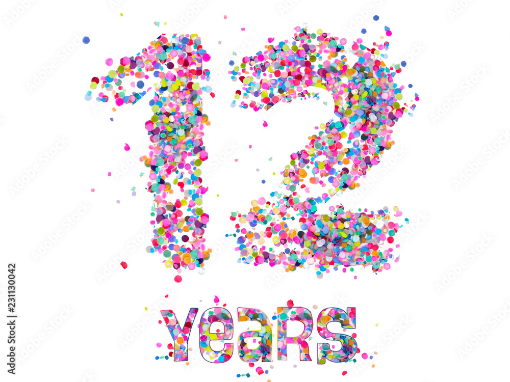 Number: 12 Years Stock Illustration | Adobe Stock