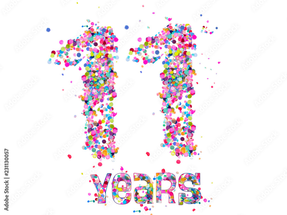 Number: 11 Years Stock Illustration | Adobe Stock