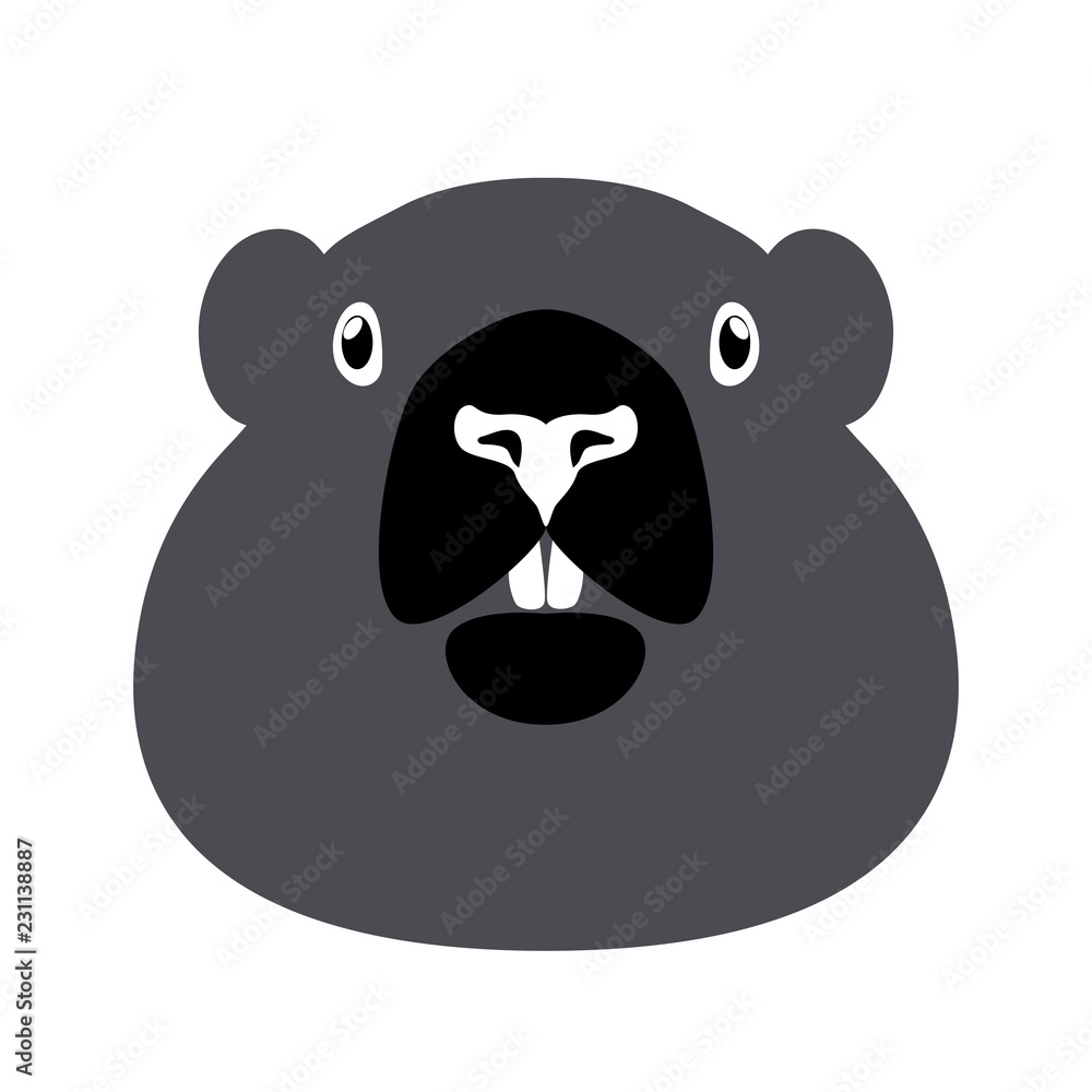 Groundhog Day. Concept National holiday in the USA and Canada. Vector ...