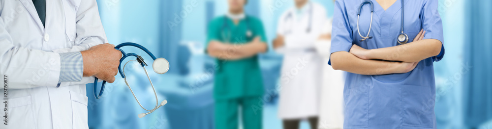 Healthcare people group. Professional doctor working in hospital office ...