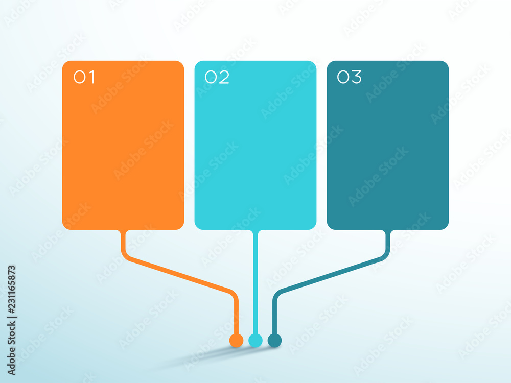 3 Point Vector Text Box Diagram 3d Infographic Template Stock Vector ...
