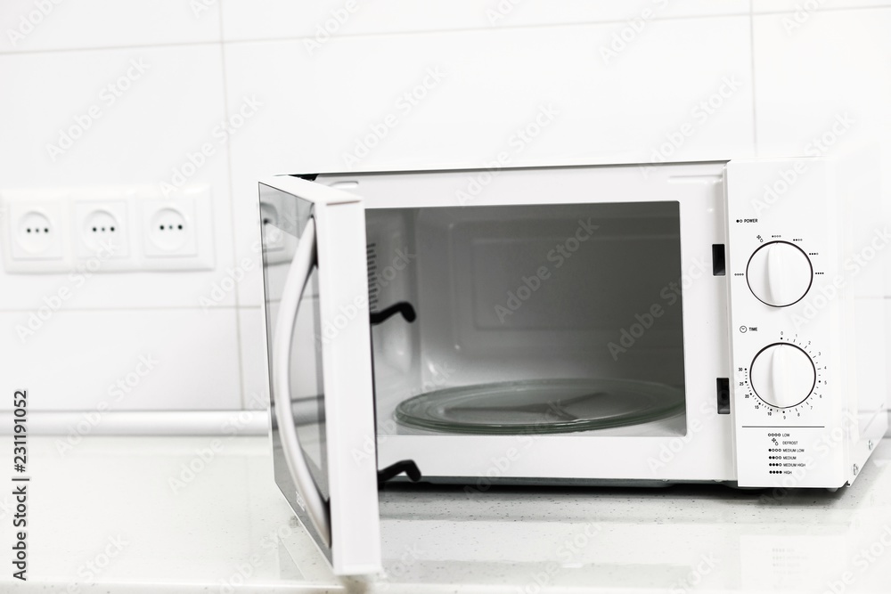 Image of the microwave oven. Modern microwave. Front view. Stock Photo ...