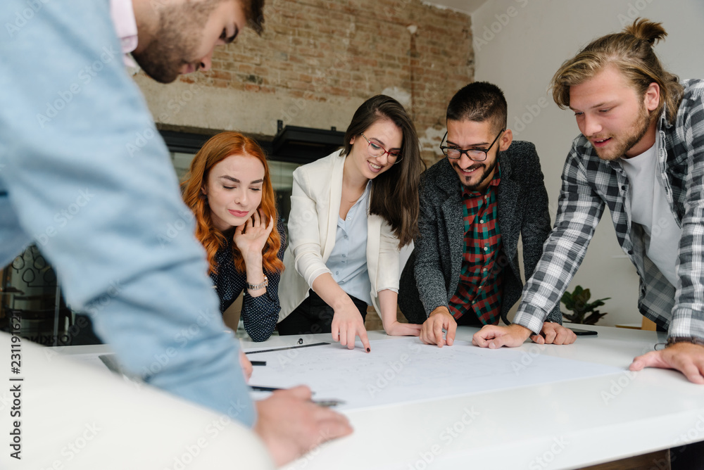 Problem solving architects at their new modern office Stock Photo ...