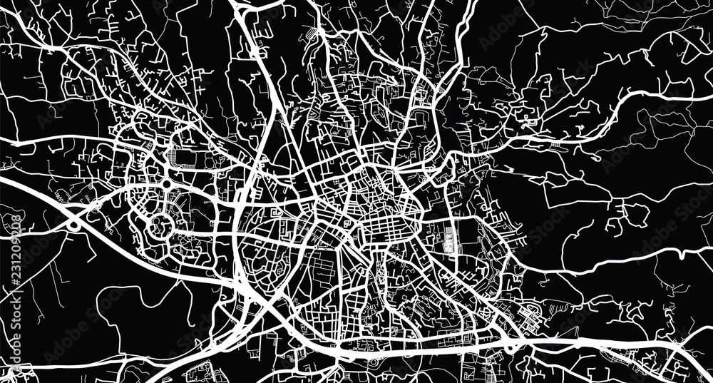 Poster Urban vector city map of Aix en Provence, France – Wall Art ...