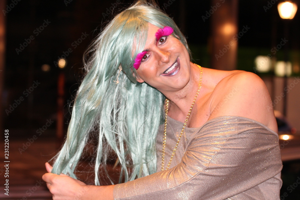 Stunning transgender woman smiling outdoors Stock Photo | Adobe Stock