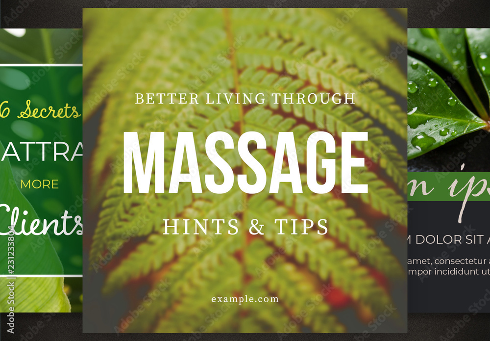 Social Media Post Layouts with Leaf Theme Stock Template | Adobe Stock