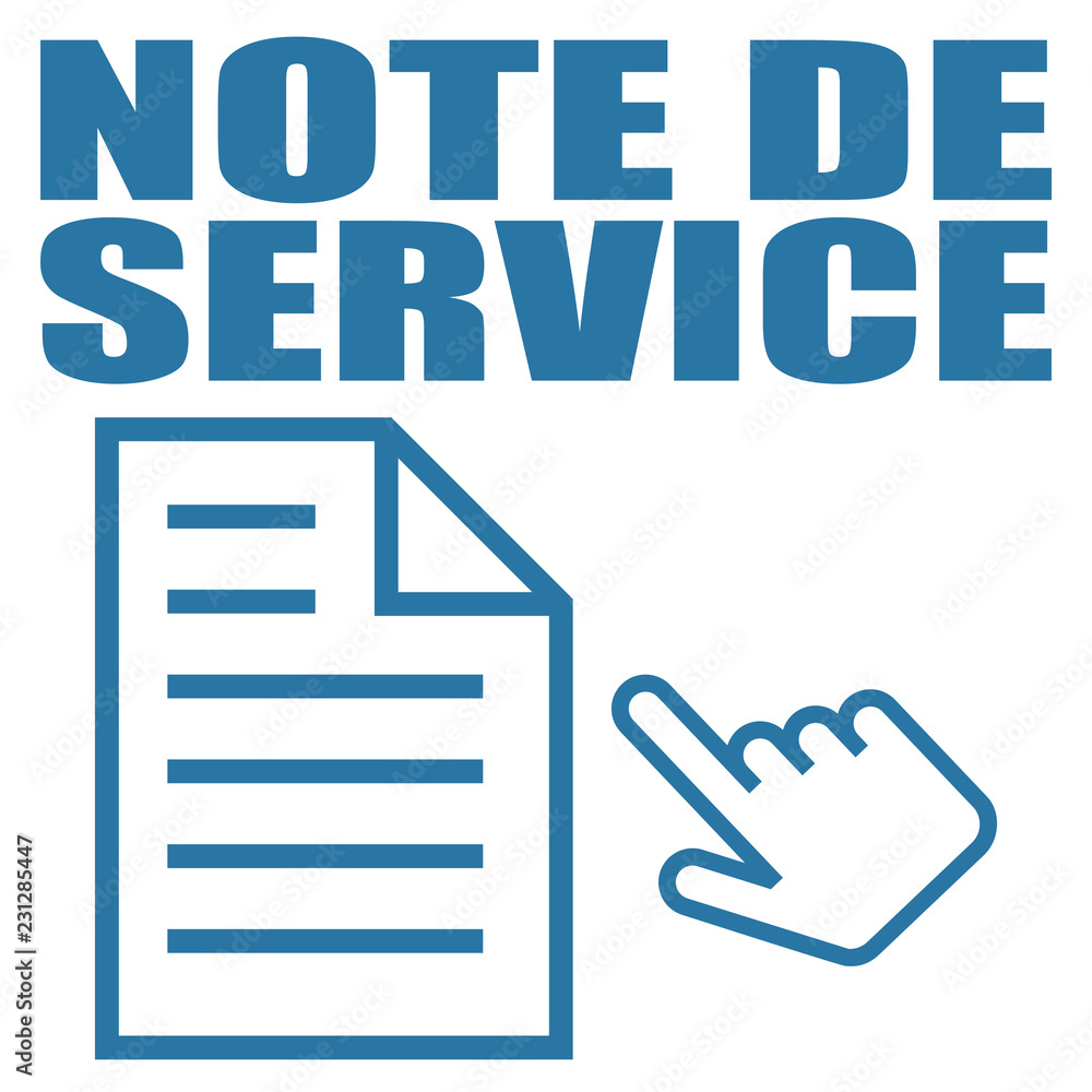 Logo note de service. Stock Vector | Adobe Stock