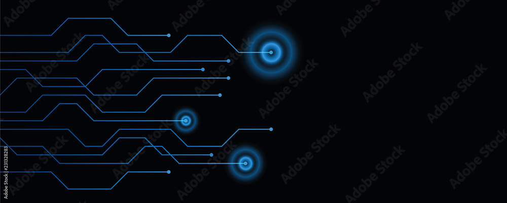 blue electronic digital technology circuit board on black background ... blue electronic digital technology circuit board on black background ...