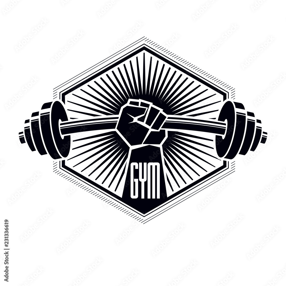 Barbell Vector Logo