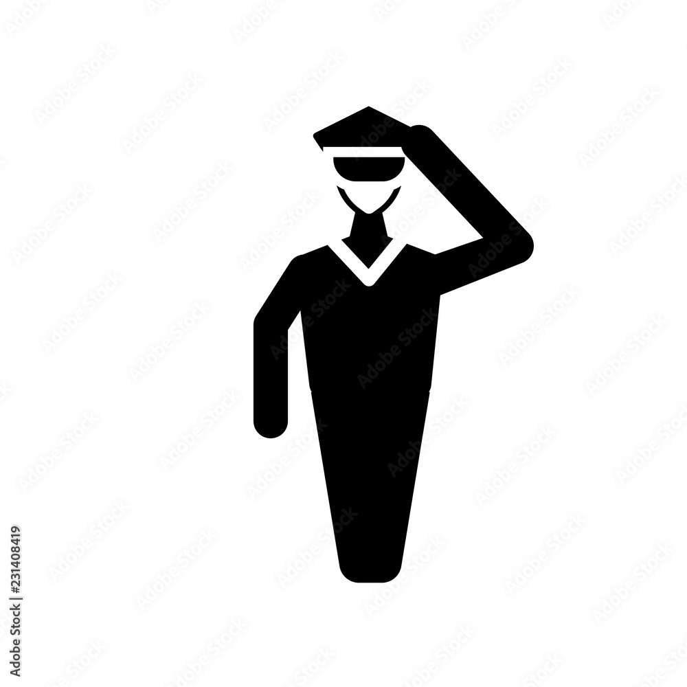 Salute icon. Trendy Salute logo concept on white background from army ...