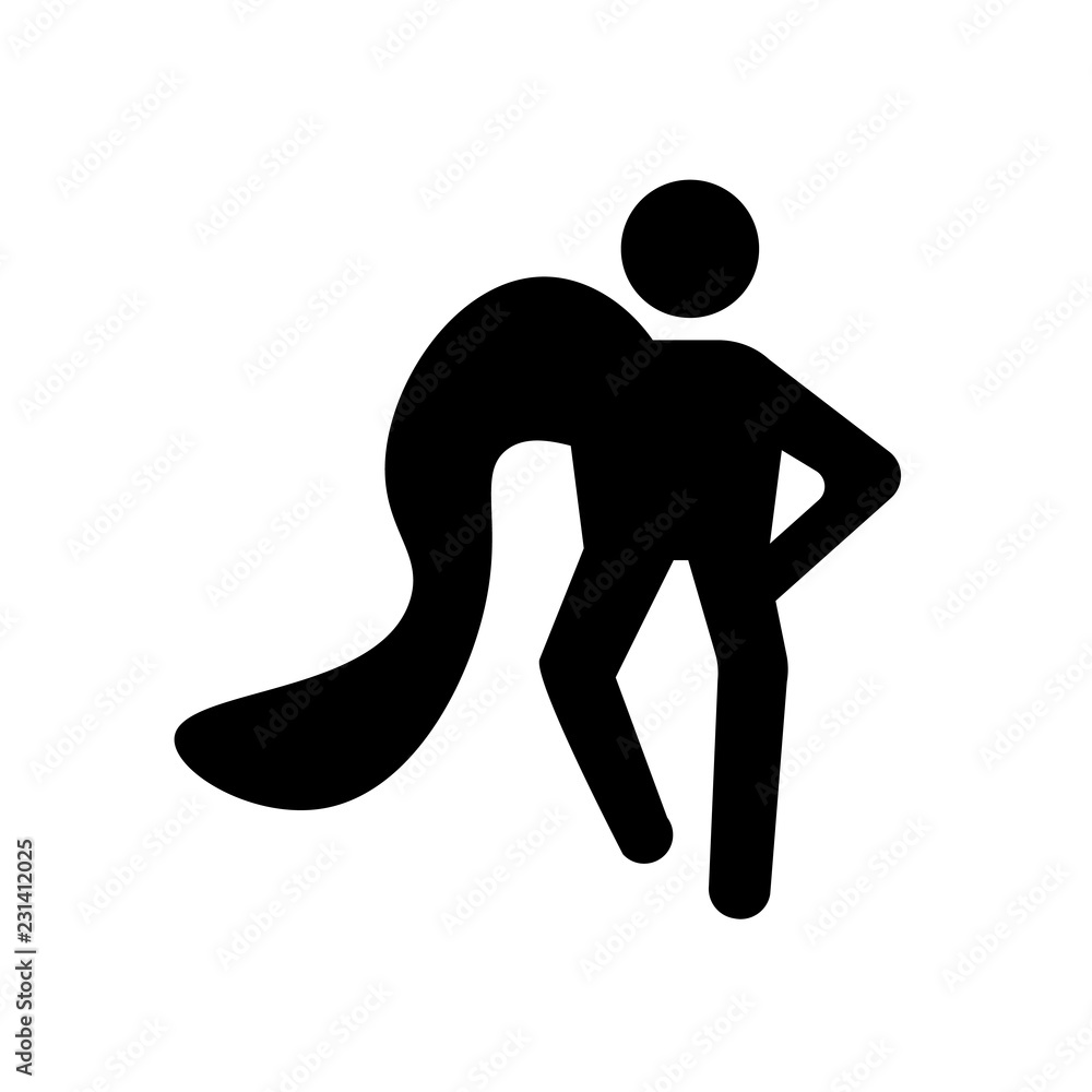 super human icon. Trendy super human logo concept on white background ...