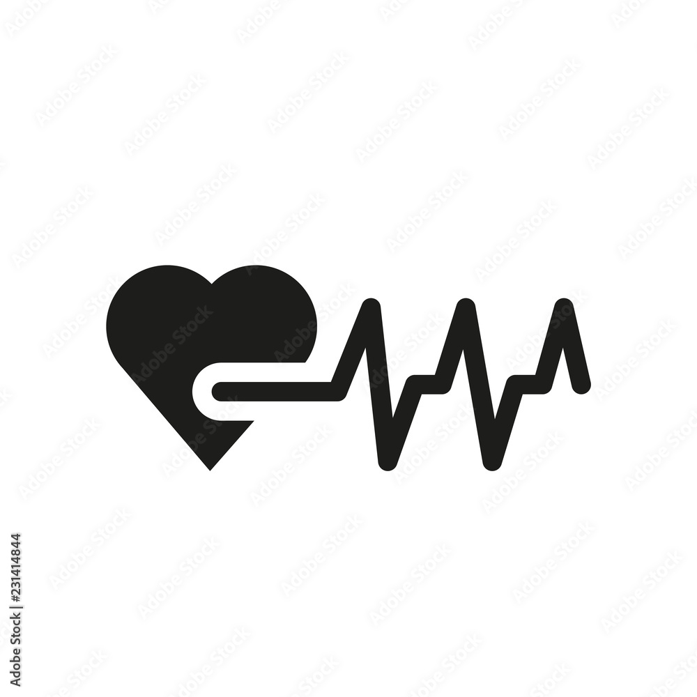 Heart rate icon. Trendy Heart rate logo concept on white background ...