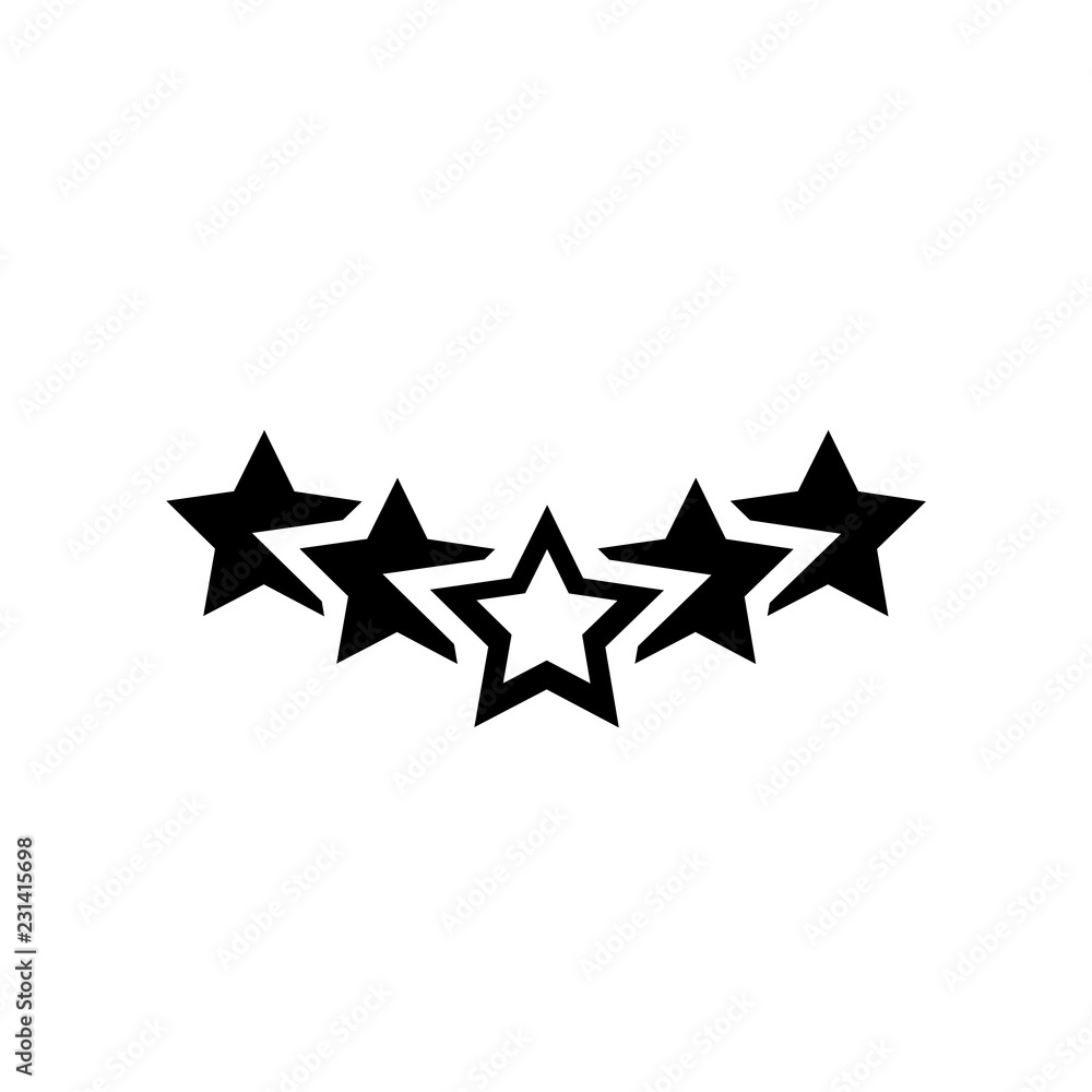 Five stars icon. Trendy Five stars logo concept on white background ...