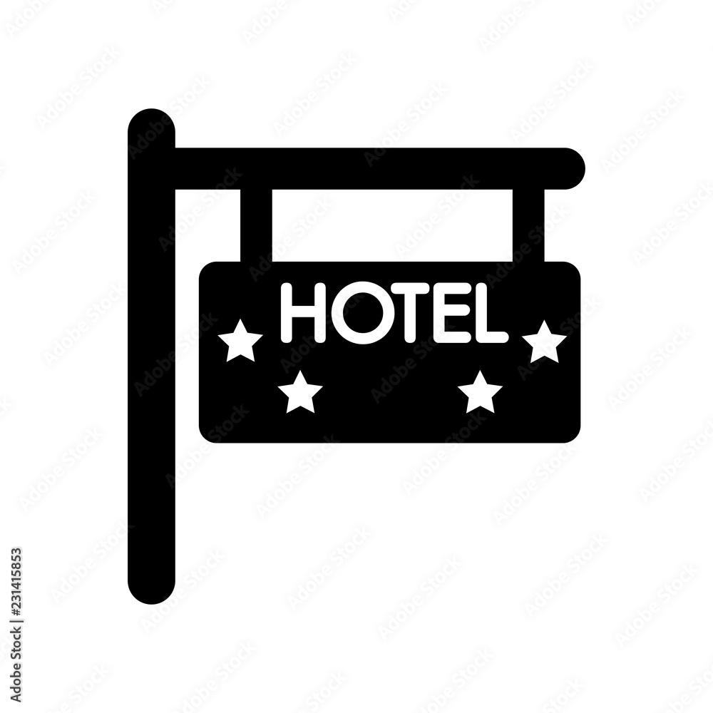 Hotel signal icon. Trendy Hotel signal logo concept on white background ...