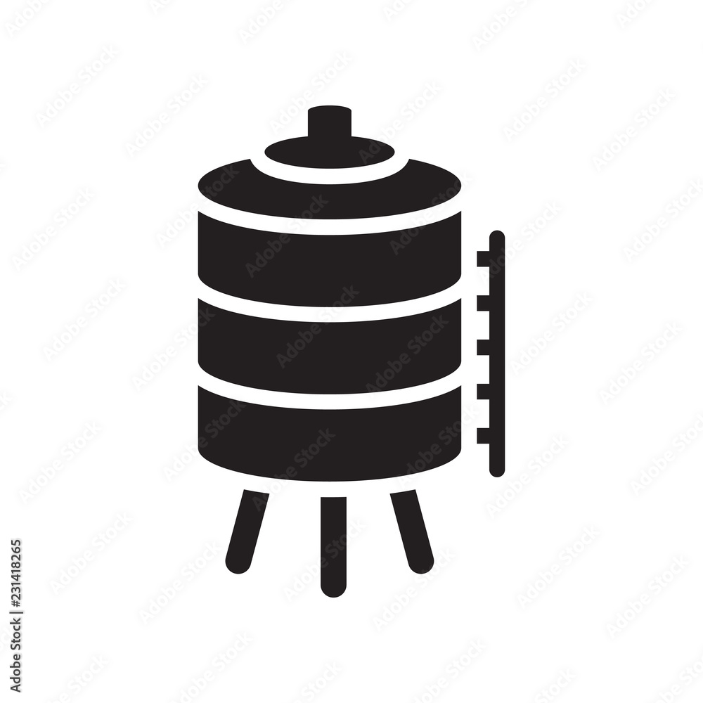 Water tank icon. Trendy Water tank logo concept on white background ...