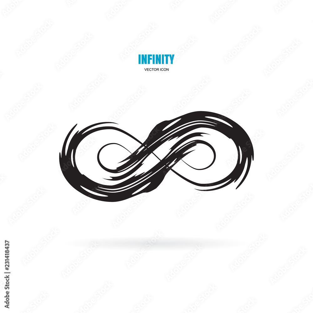 Black infinity, moebius or infinite vector symbol, logo, sign Stock ...