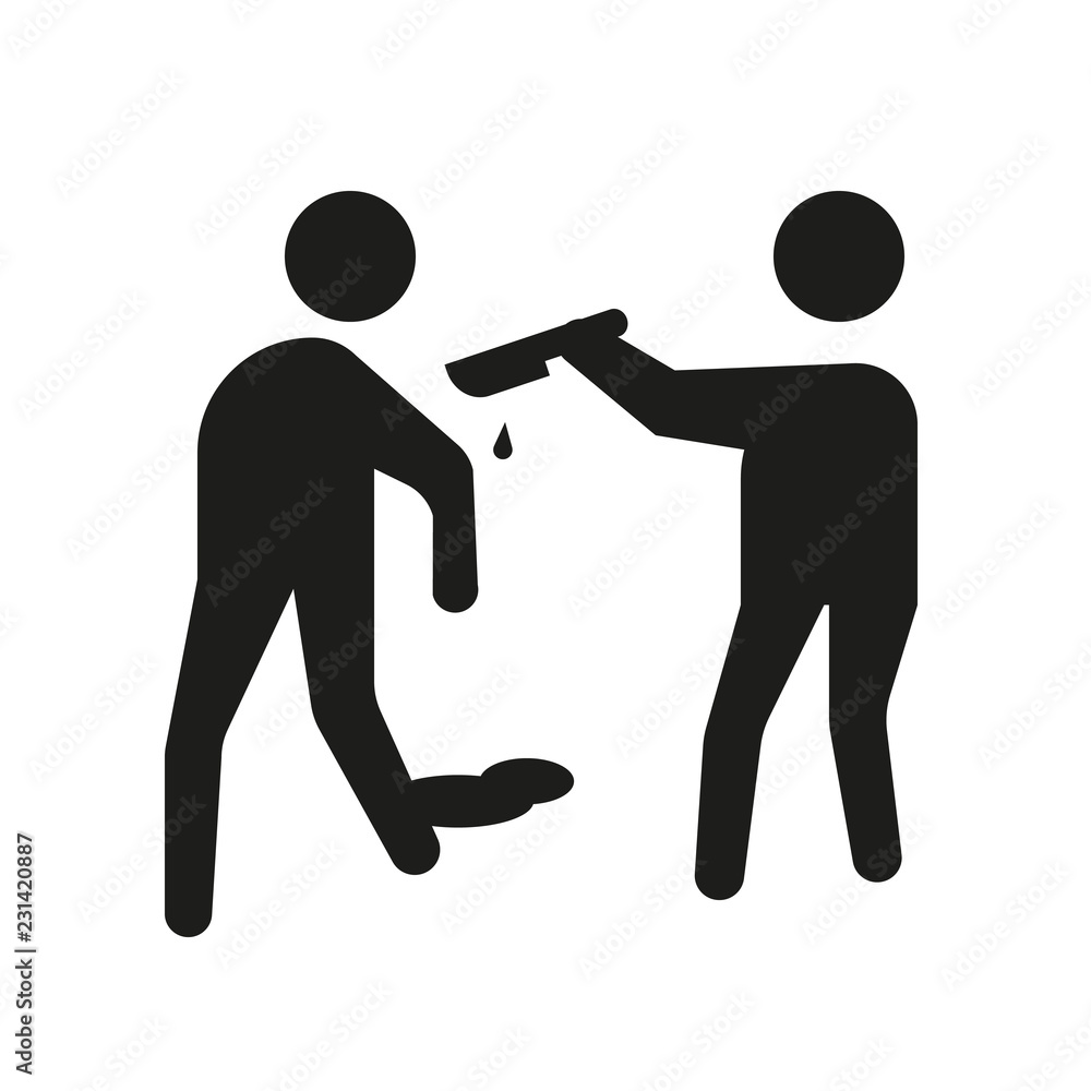 murder icon. Trendy murder logo concept on white background from law ...