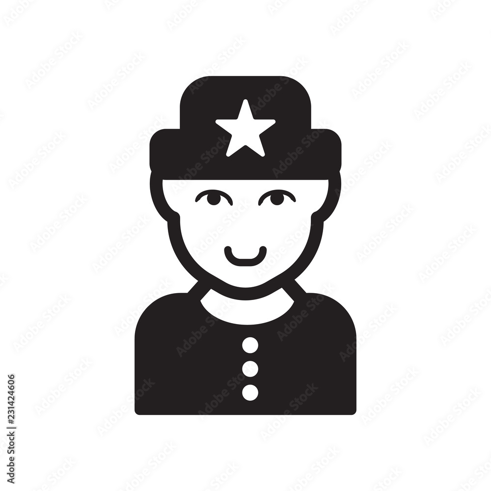 Russian man face icon. Trendy Russian man face logo concept on white ...