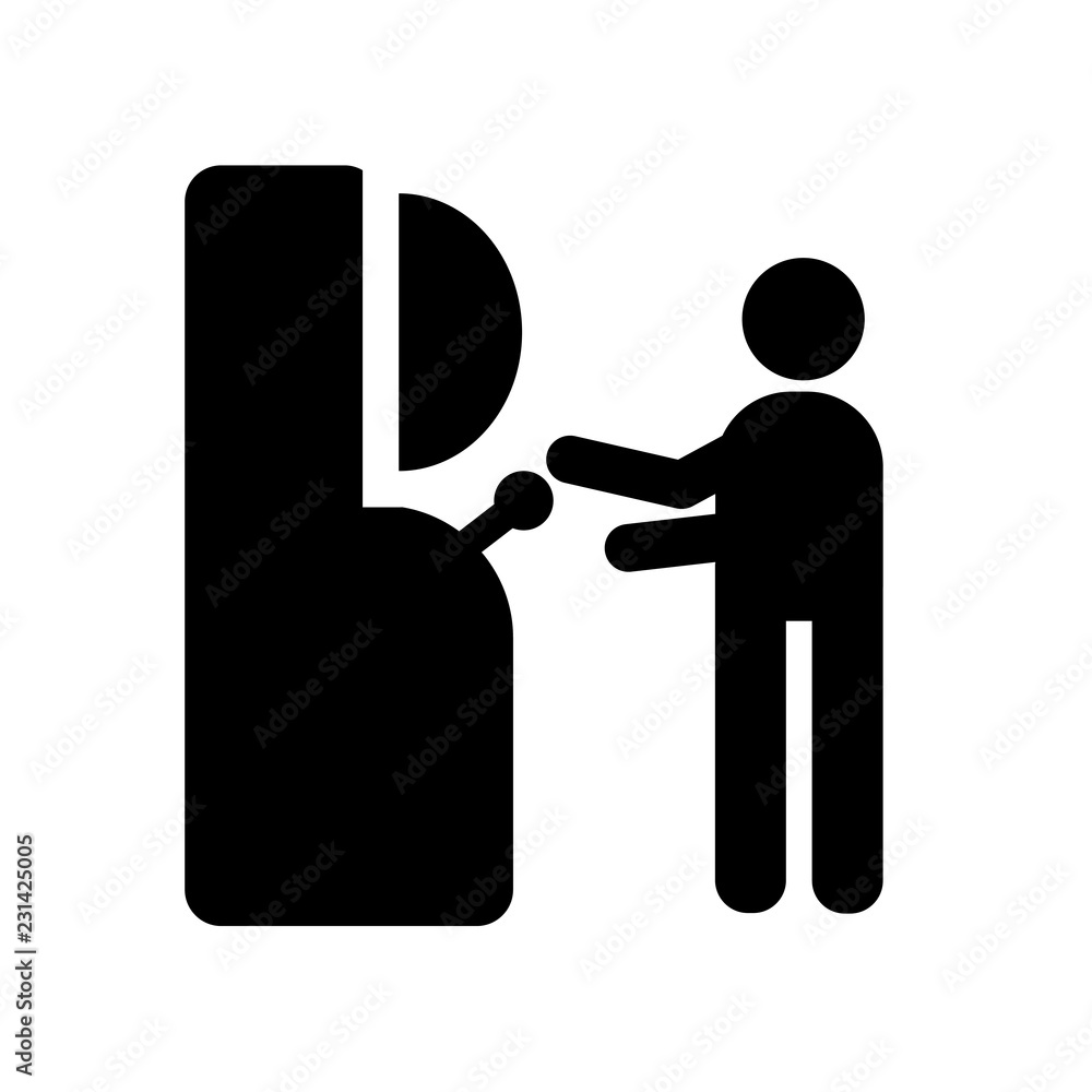 People playing Arcade game icon icon. Trendy People playing Arcade game ...