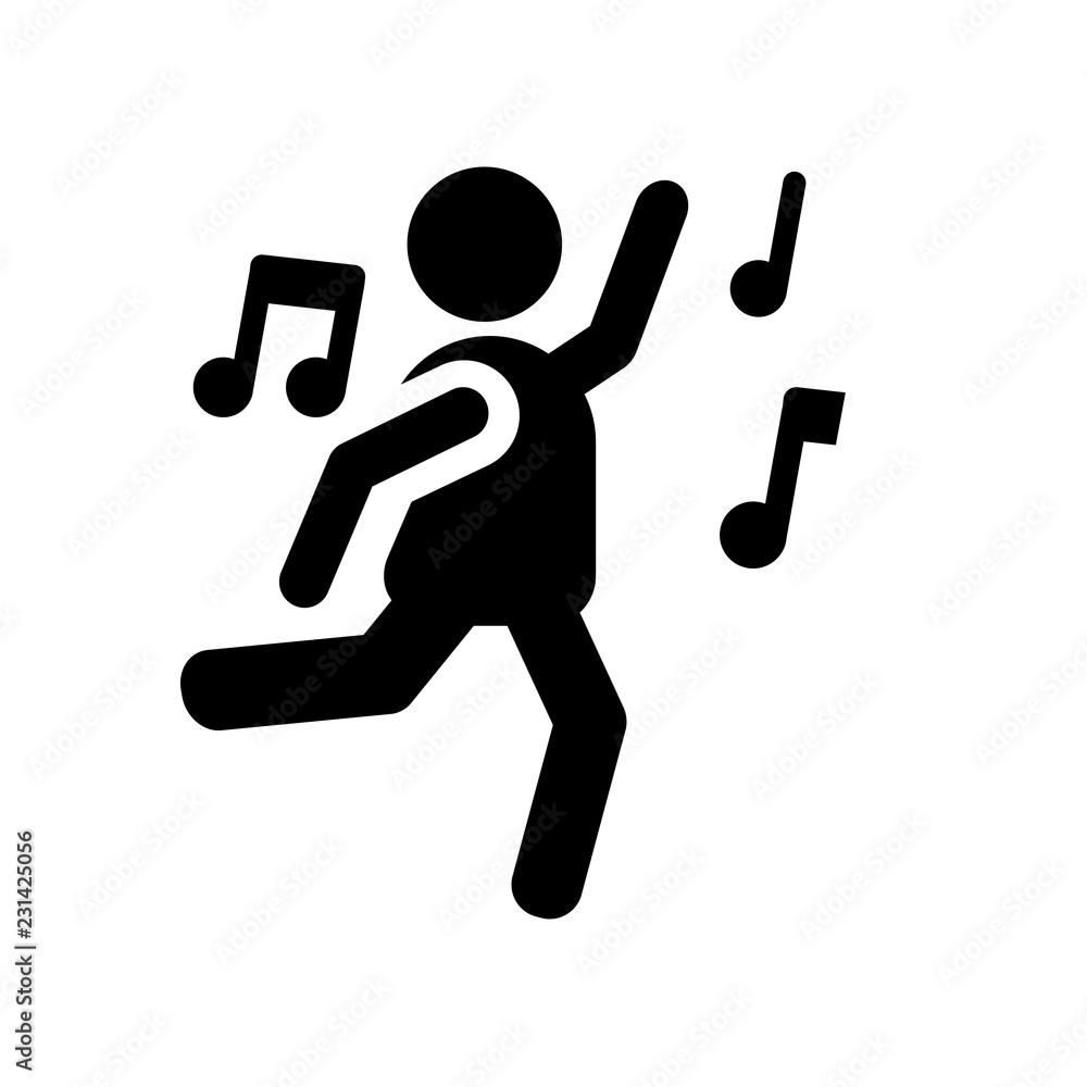 People Dancing icon icon. Trendy People Dancing logo concept on white ...
