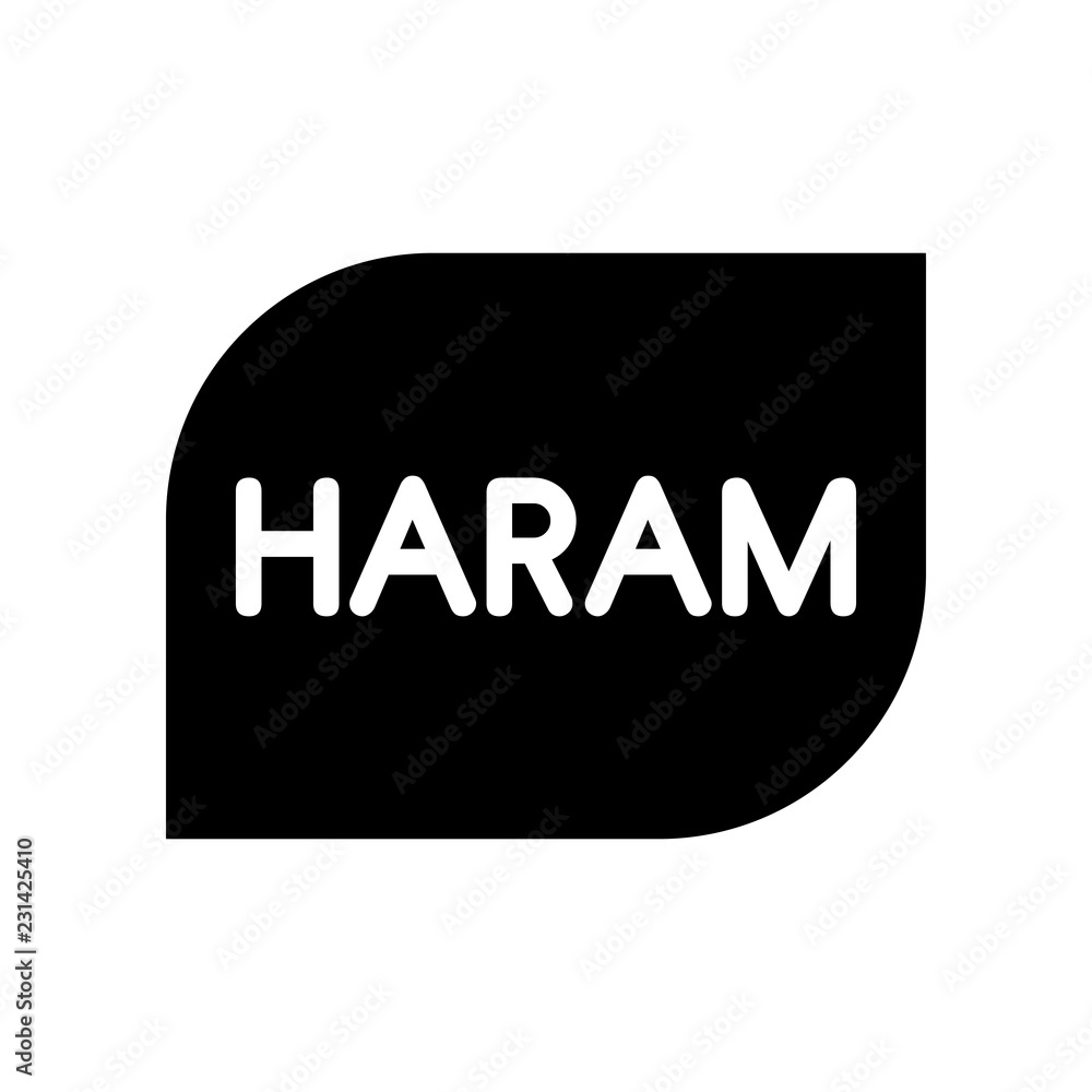 Haram icon. Trendy Haram logo concept on white background from Religion ...
