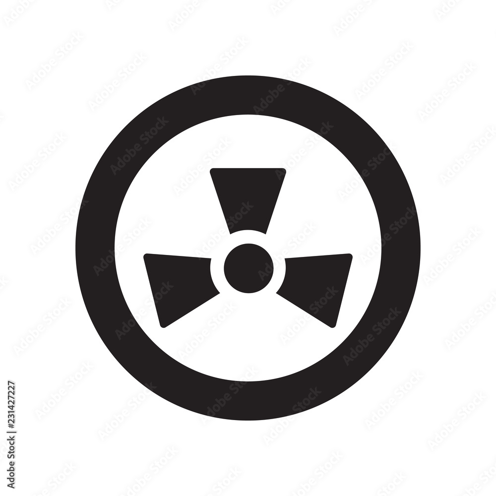 Nuclear sign icon. Trendy Nuclear sign logo concept on white background ...
