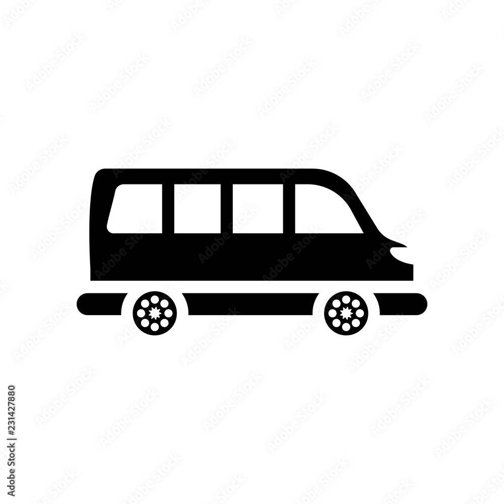 Vetor de Minibus icon. Trendy Minibus logo concept on white background ...