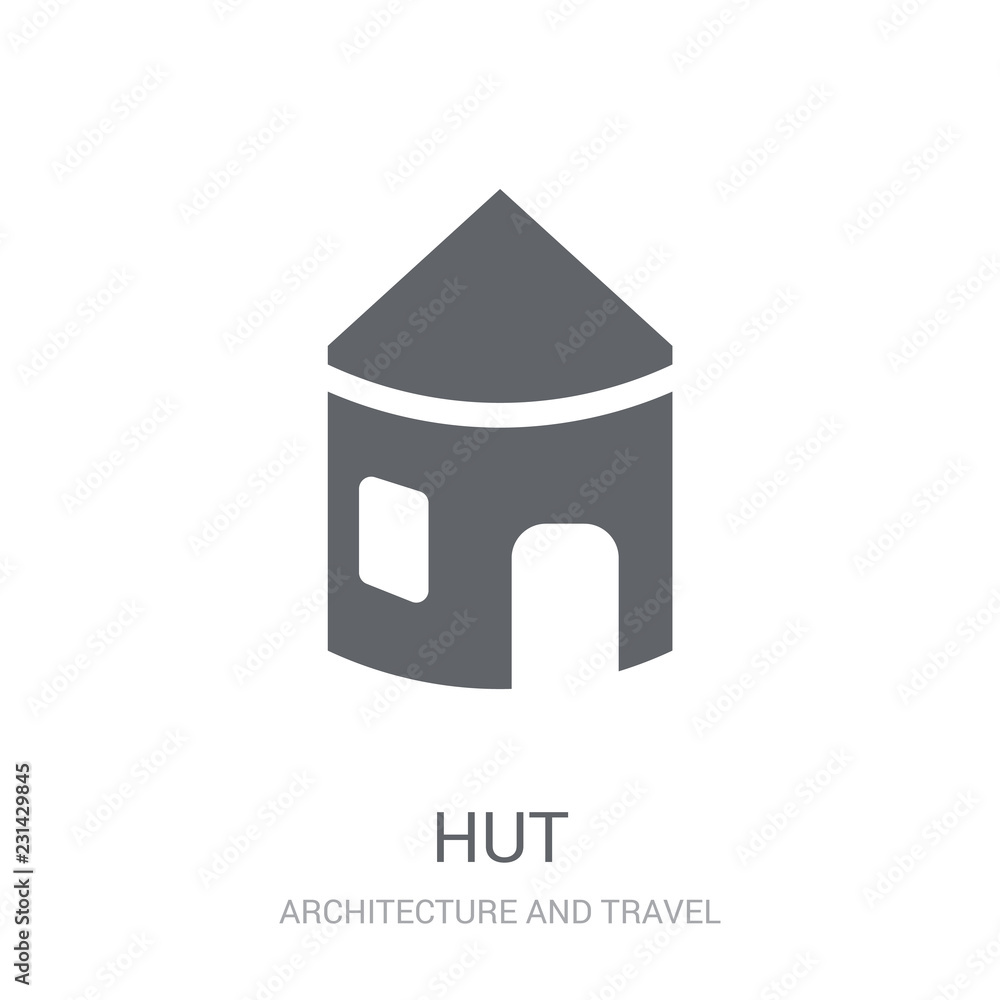 Hut icon. Trendy Hut logo concept on white background from Architecture ...