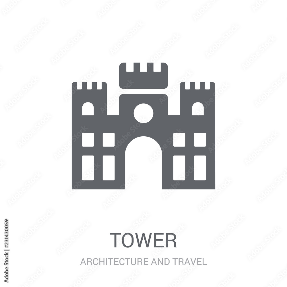 Tower icon. Trendy Tower logo concept on white background from ...