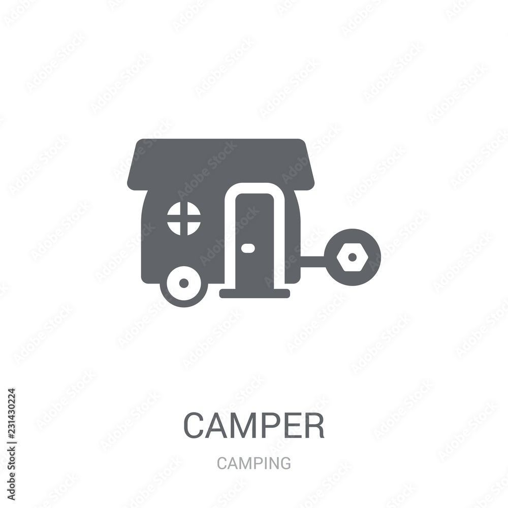 Camper icon. Trendy Camper logo concept on white background from ...