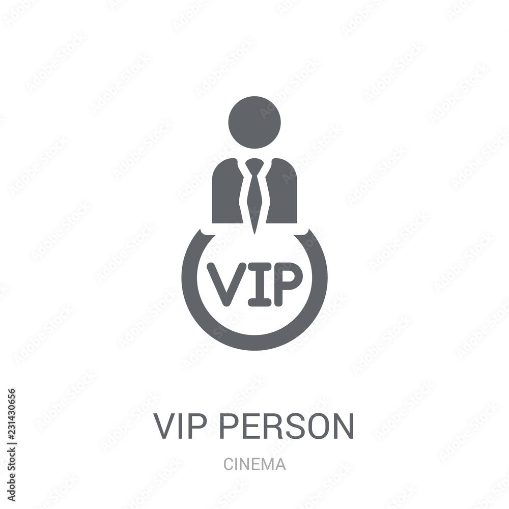 Vip person icon. Trendy Vip person logo concept on white background ...