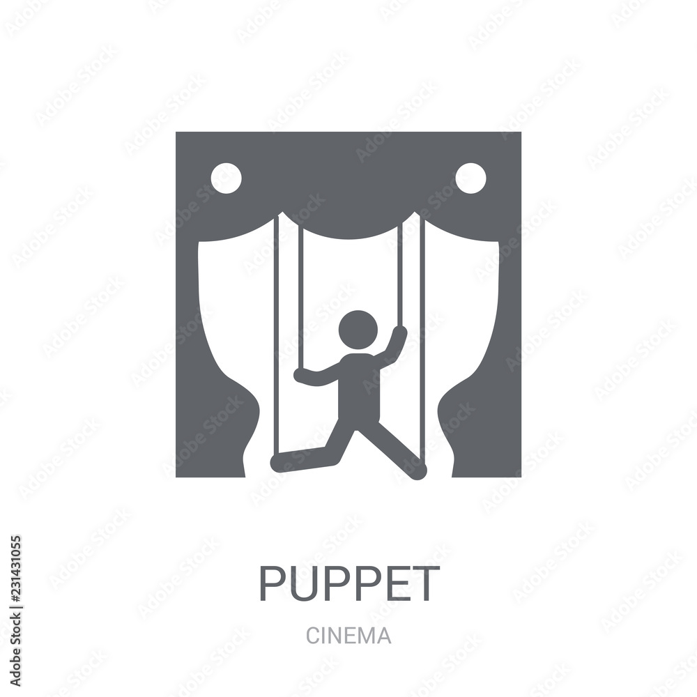 Puppet icon. Trendy Puppet logo concept on white background from Cinema ...