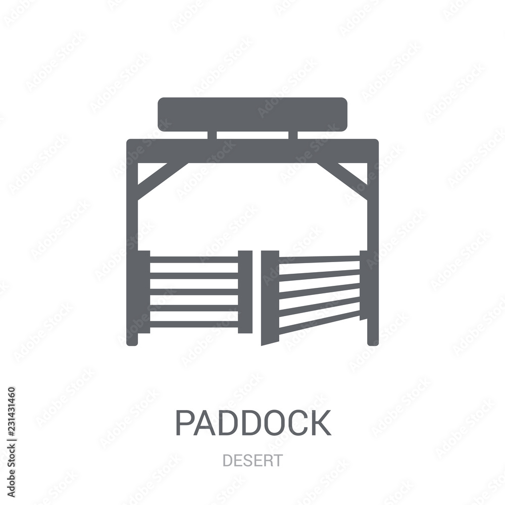 Paddock icon. Trendy Paddock logo concept on white background from ...