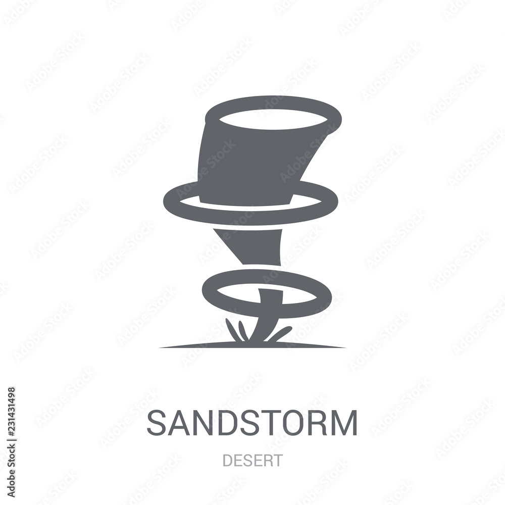 Sandstorm icon. Trendy Sandstorm logo concept on white background from ...