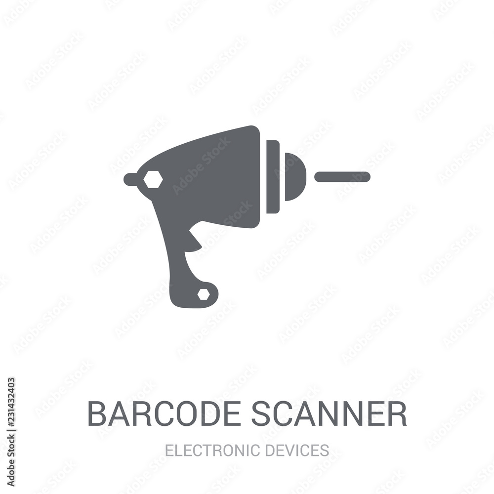 Barcode scanner icon. Trendy Barcode scanner logo concept on white ...