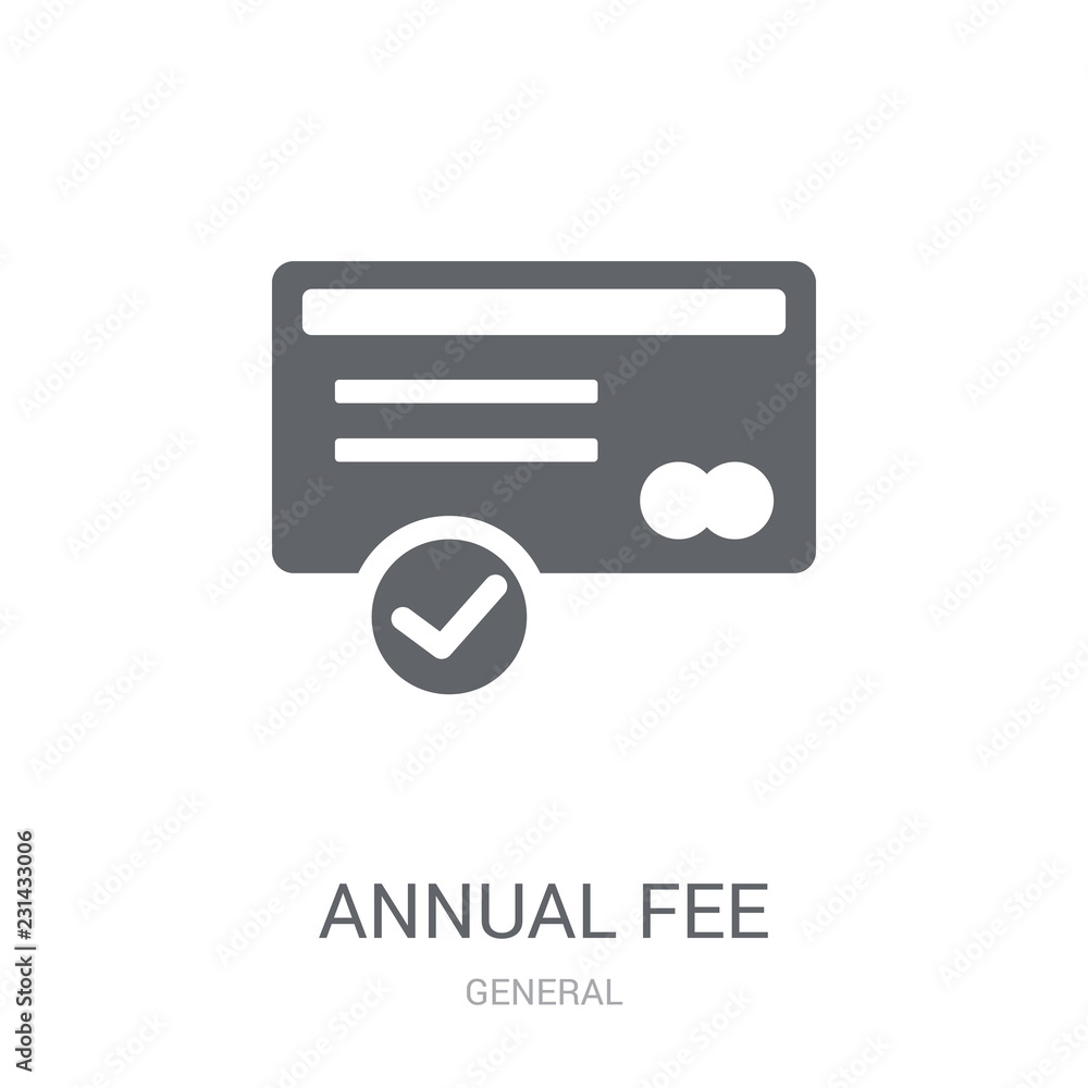 annual fee icon. Trendy annual fee logo concept on white background ...