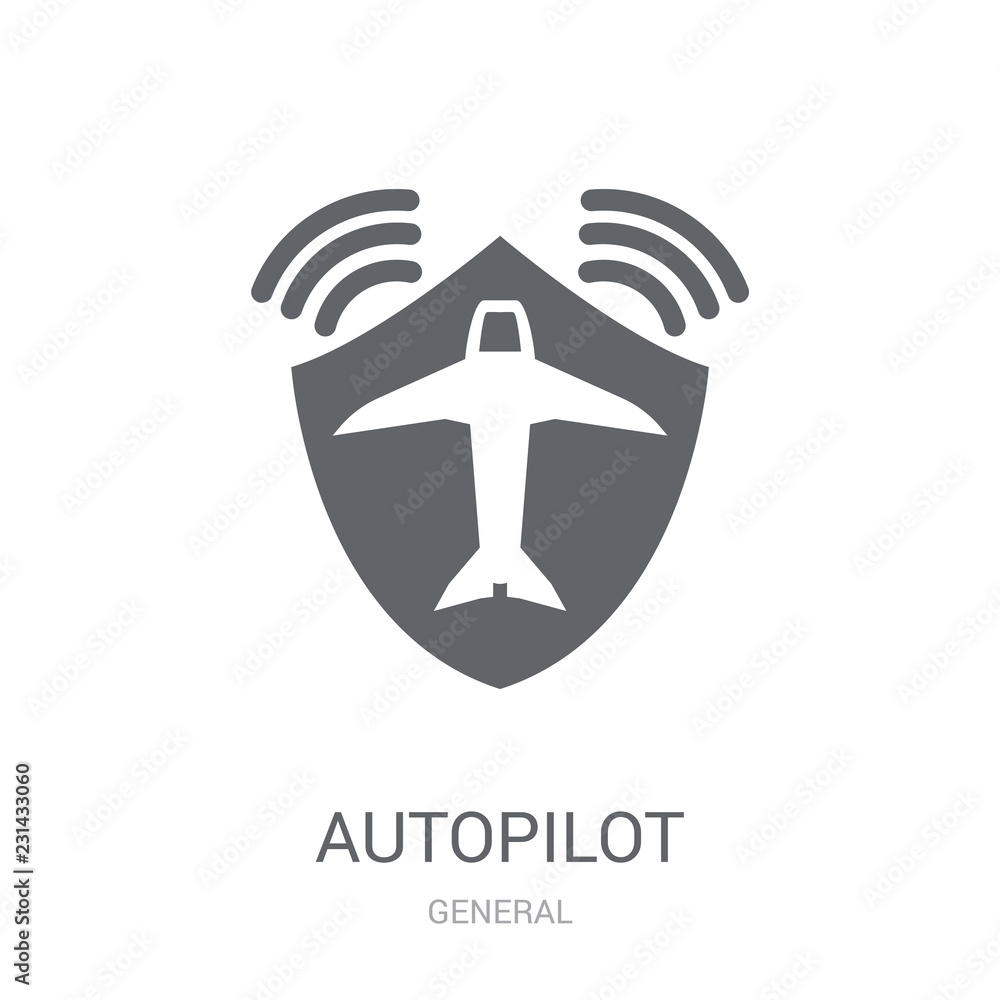 autopilot icon. Trendy autopilot logo concept on white background from ...