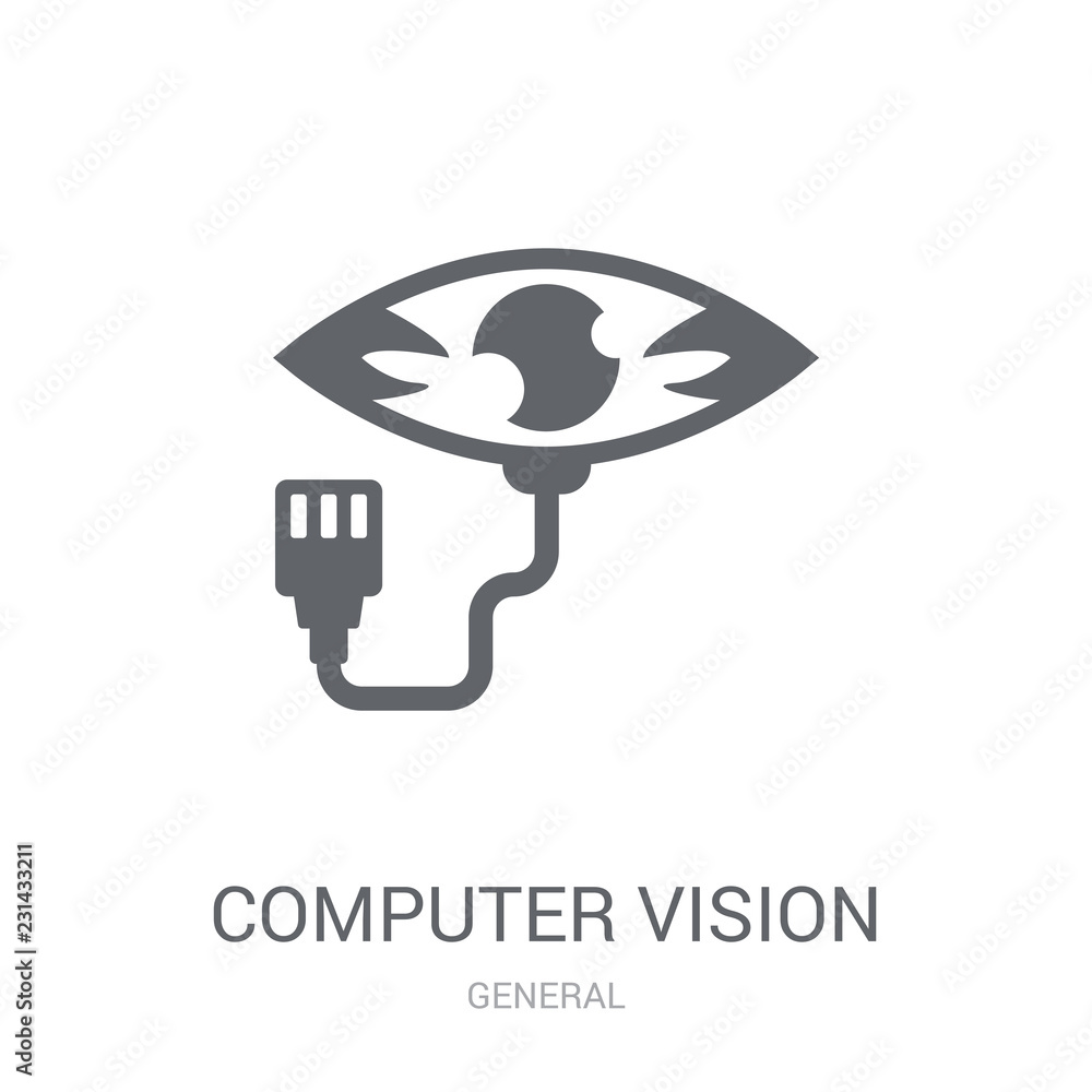 computer vision icon. Trendy computer vision logo concept on white ...