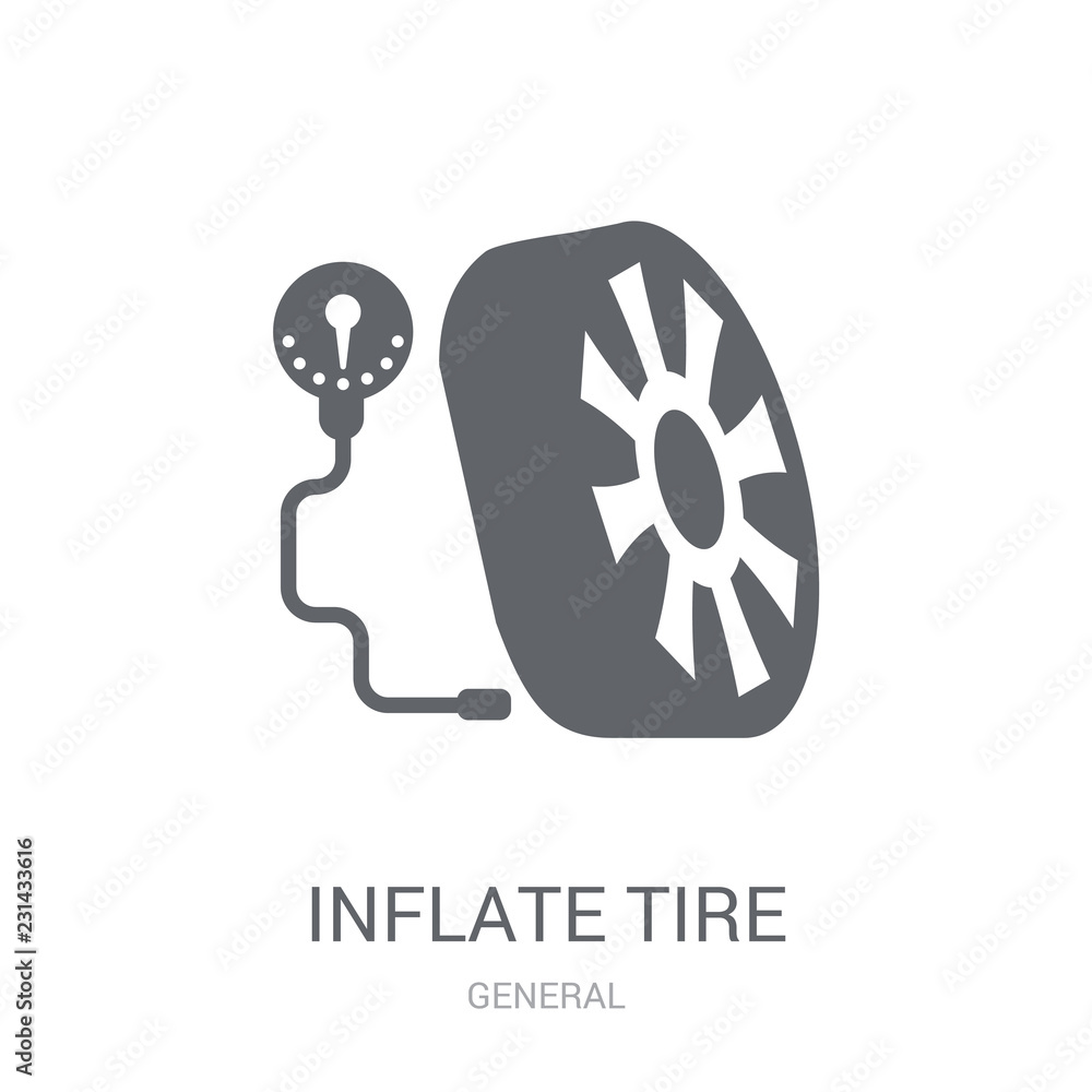 inflate tire icon. Trendy inflate tire logo concept on white background ... inflate tire icon. Trendy inflate tire logo concept on white background ...