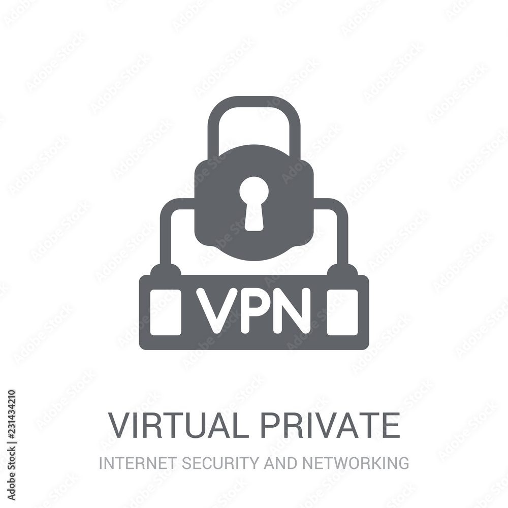 Virtual private network icon. Trendy Virtual private network logo ...