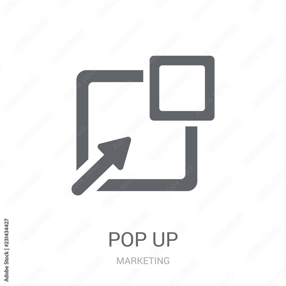 Pop up icon. Trendy Pop up logo concept on white background from ...